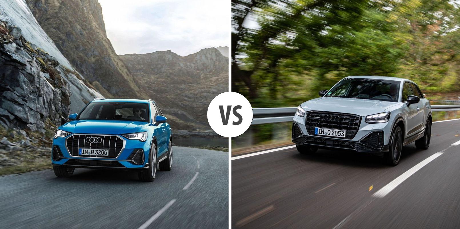 Audi Q3 vs Audi Q2 comparison - differences, prices & technical data