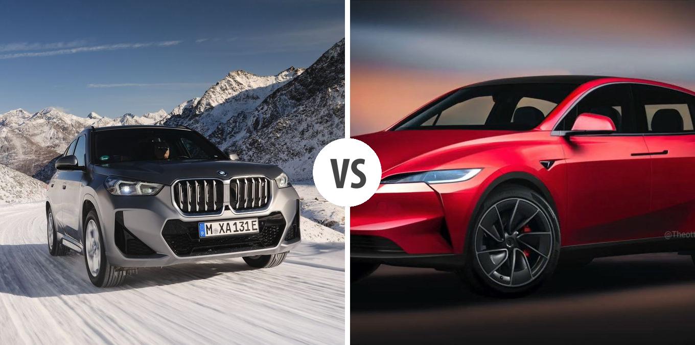 BMW iX1 vs Tesla Model X comparison - differences, prices & technical data