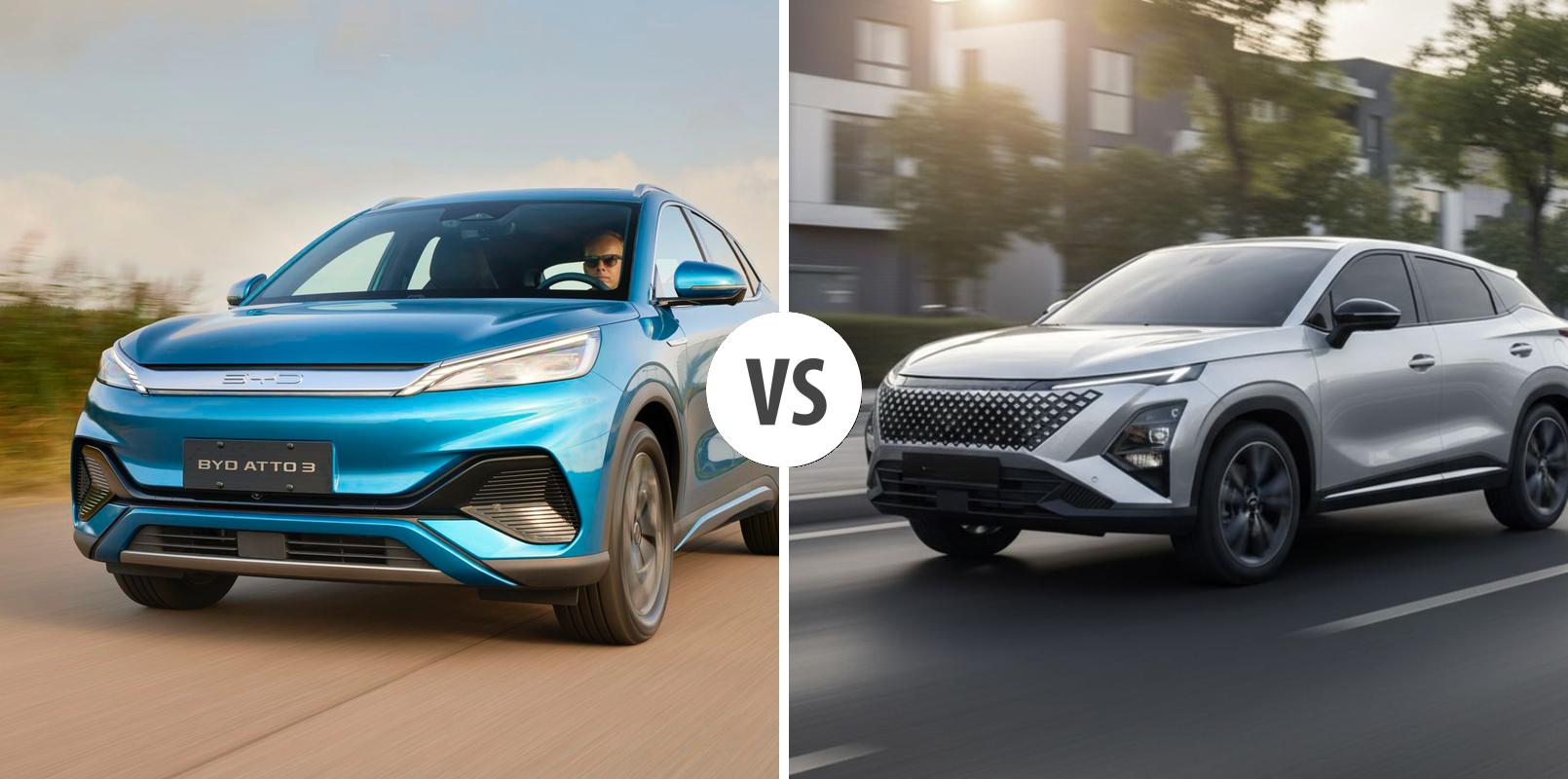 BYD Atto 3 vs Omoda 5 comparison - differences, prices & technical data