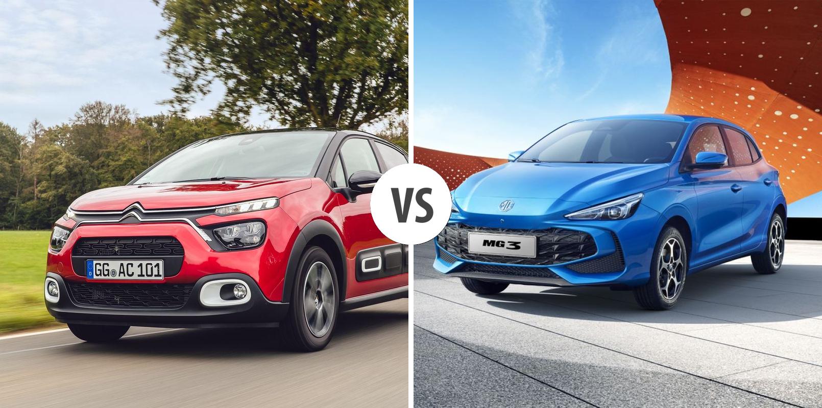 Citroen C3 vs MG MG3 comparison - differences, prices & technical data