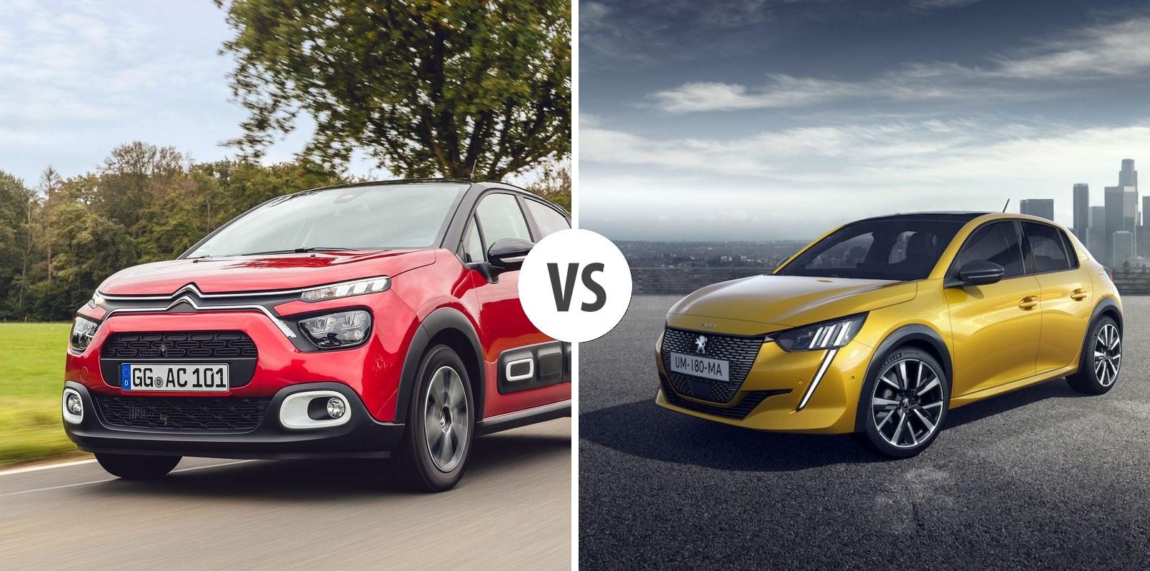 Citroen C3 vs Peugeot 208 comparison - differences, prices & technical data