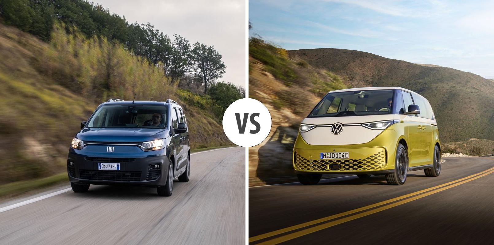Fiat Doblò vs VW ID. Buzz Bus - Differences and prices compared