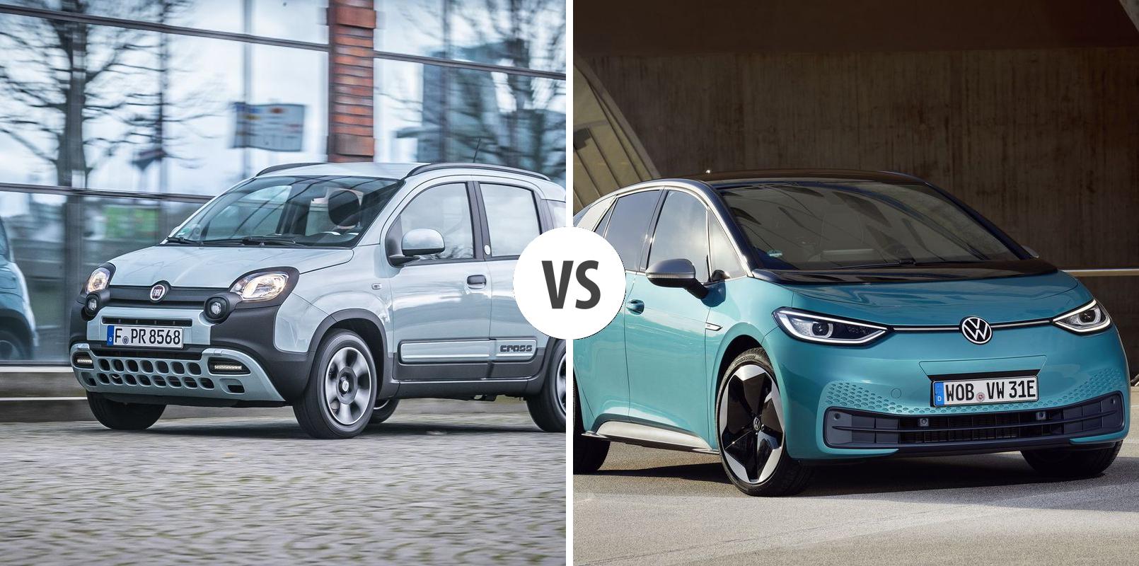 Fiat Panda vs VW ID.3 comparison - differences, prices & technical data