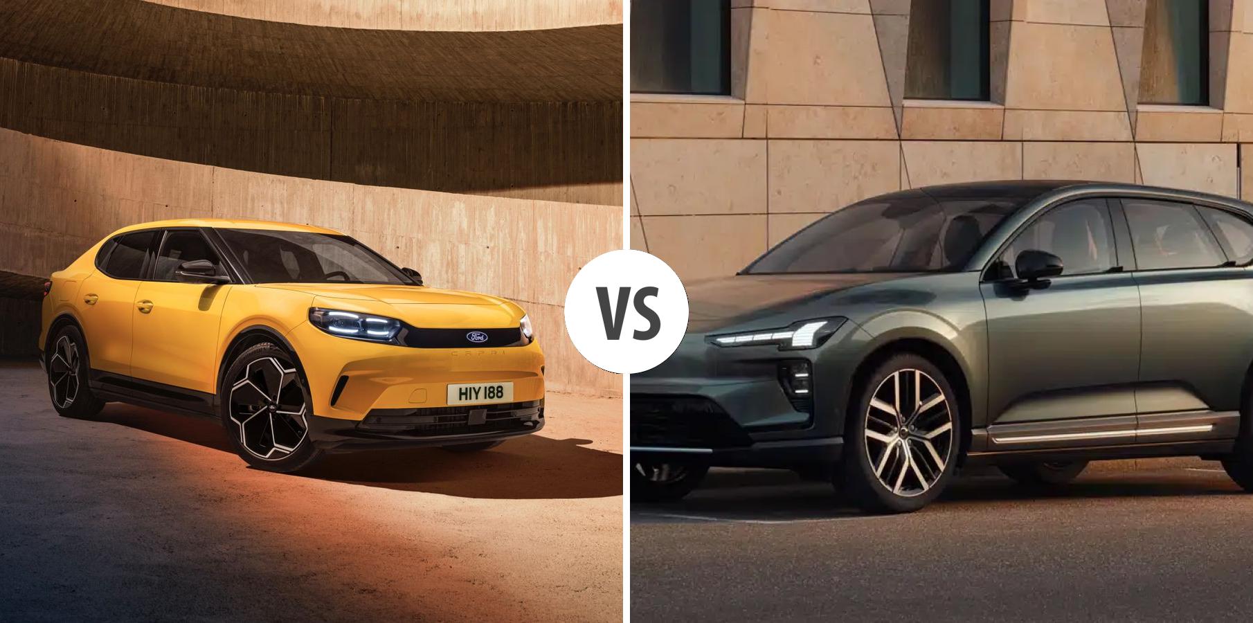 Ford Capri vs Volvo EX60 comparison - differences, prices & technical data