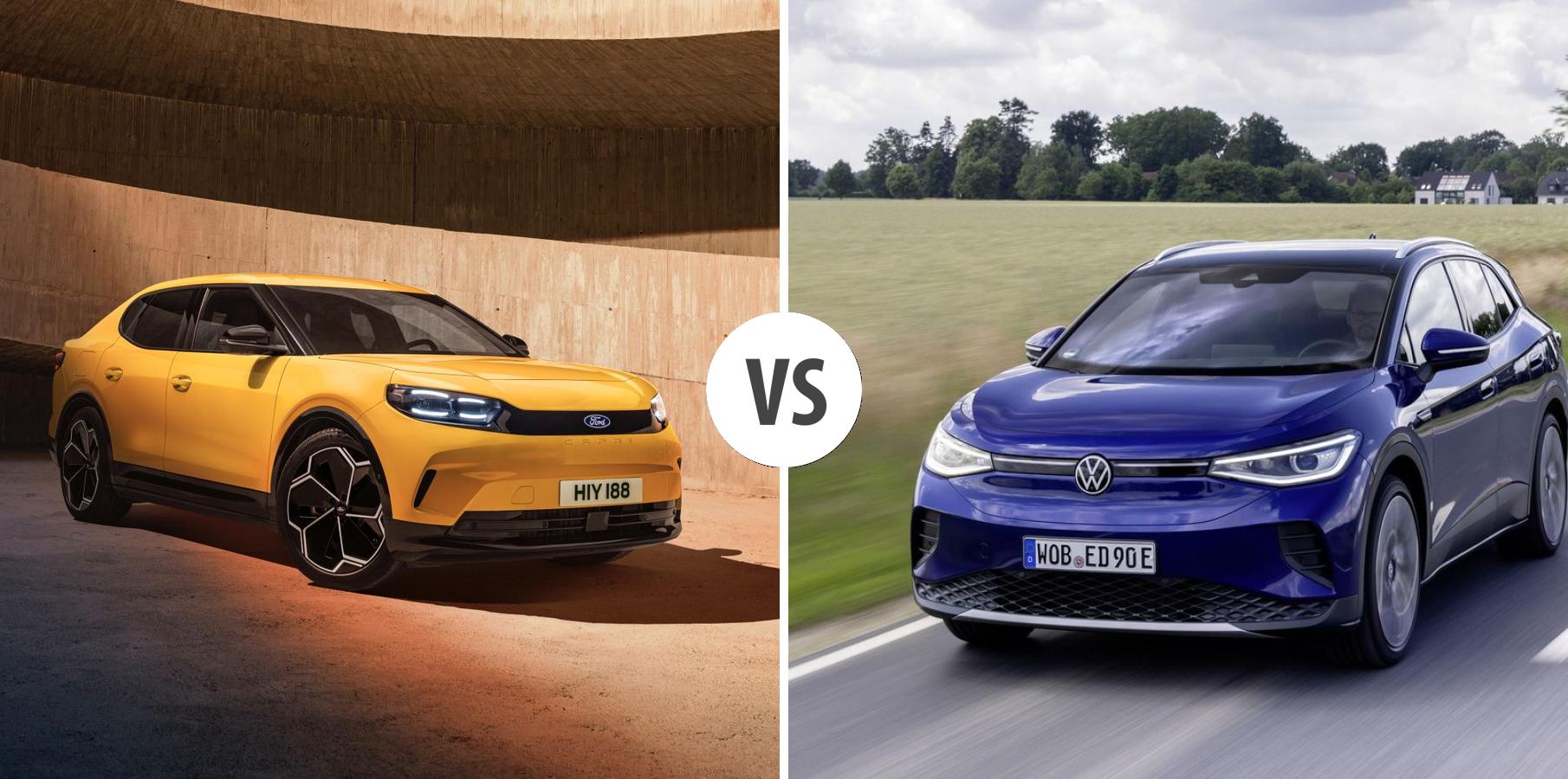 Ford Capri vs VW ID.4 comparison - differences, prices & technical data