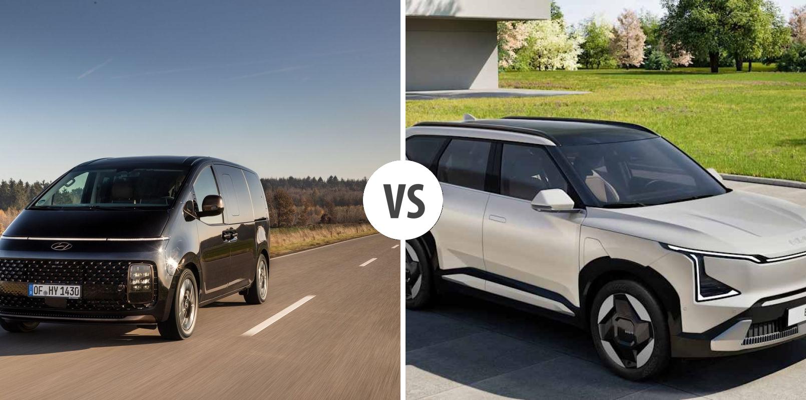 Hyundai Staria vs Kia EV5 comparison - differences, prices & technical data