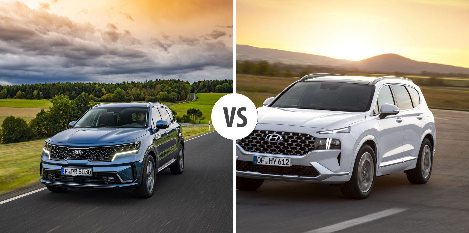 Kia Sorento vs Hyundai Santa Fe - Differences and prices compared