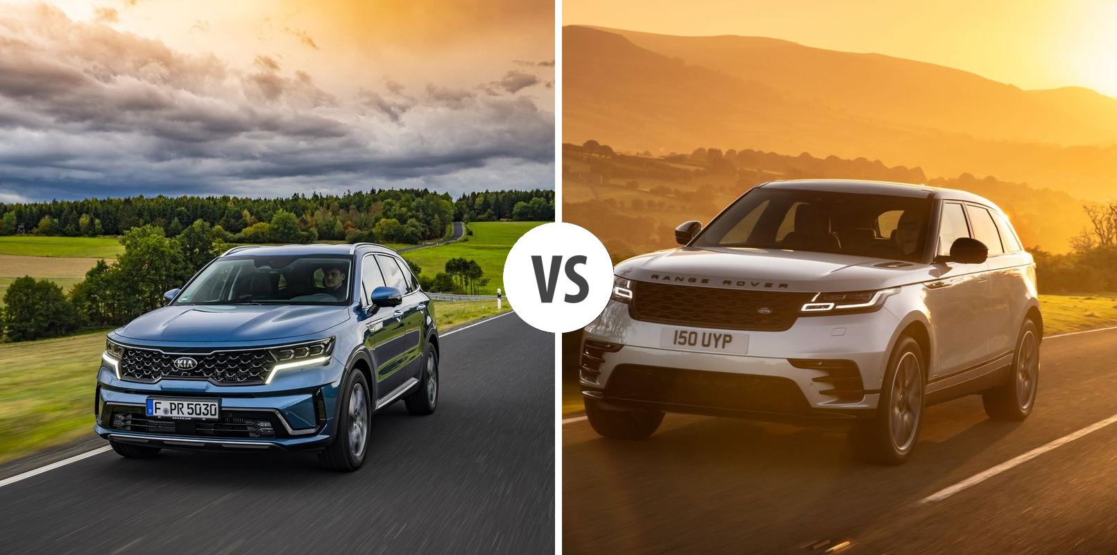 Kia Sorento vs Land Rover Range Rover Velar comparison - differences ...