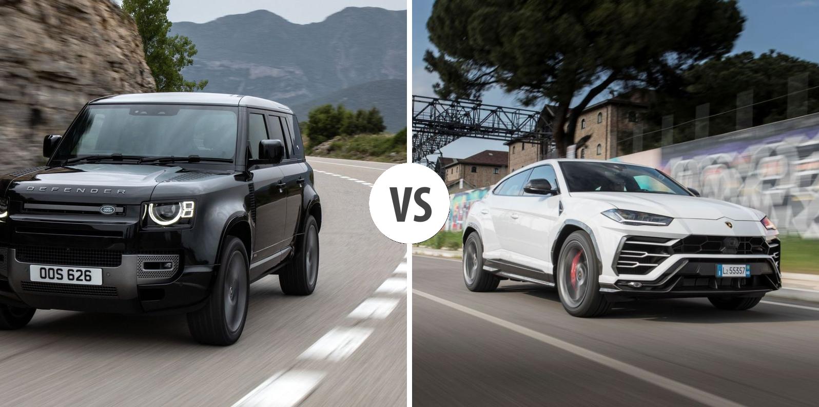 Land Rover Defender vs Lamborghini Urus - Differences and prices compared