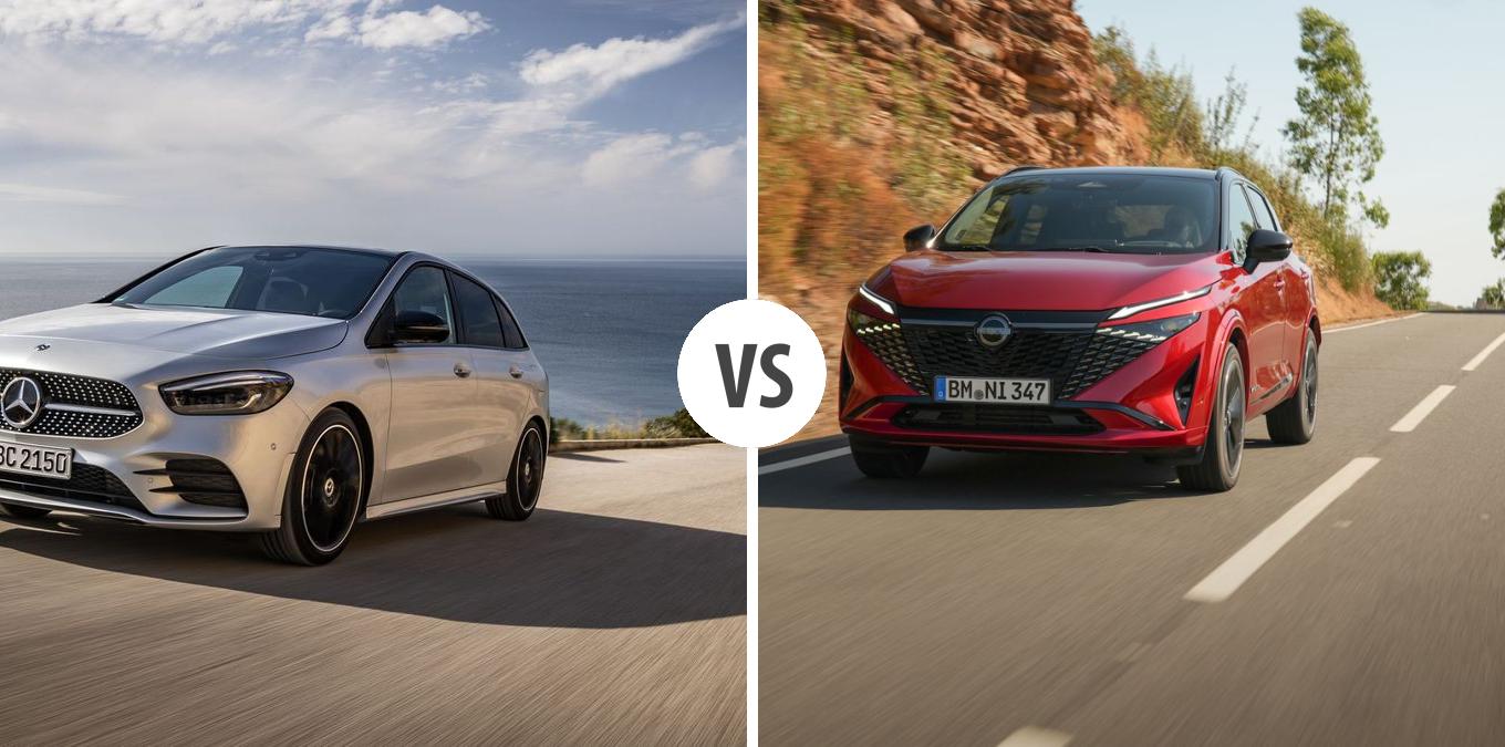 Mercedes B Class vs Nissan Qashqai comparison - differences, prices ...