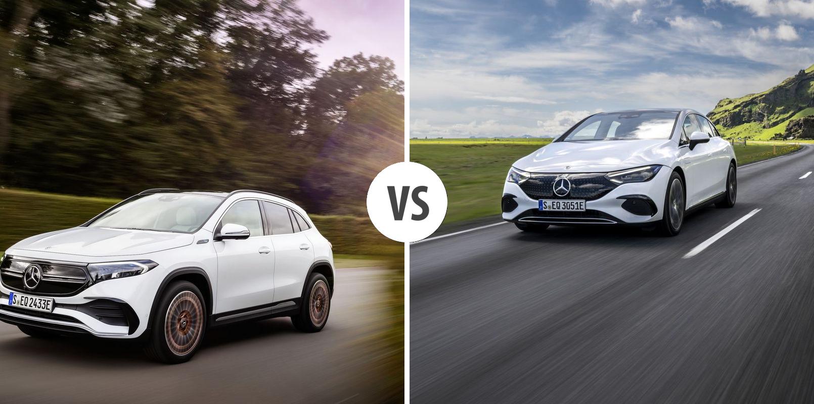 Mercedes EQA vs Mercedes EQE - Differences and prices compared
