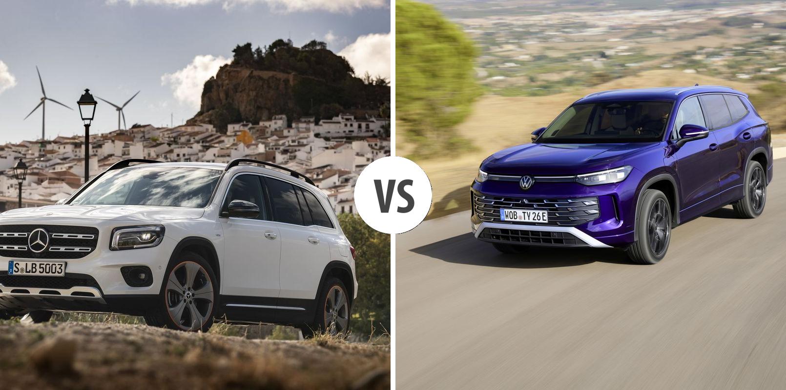 Mercedes GLB vs VW Tayron comparison - differences, prices & technical data