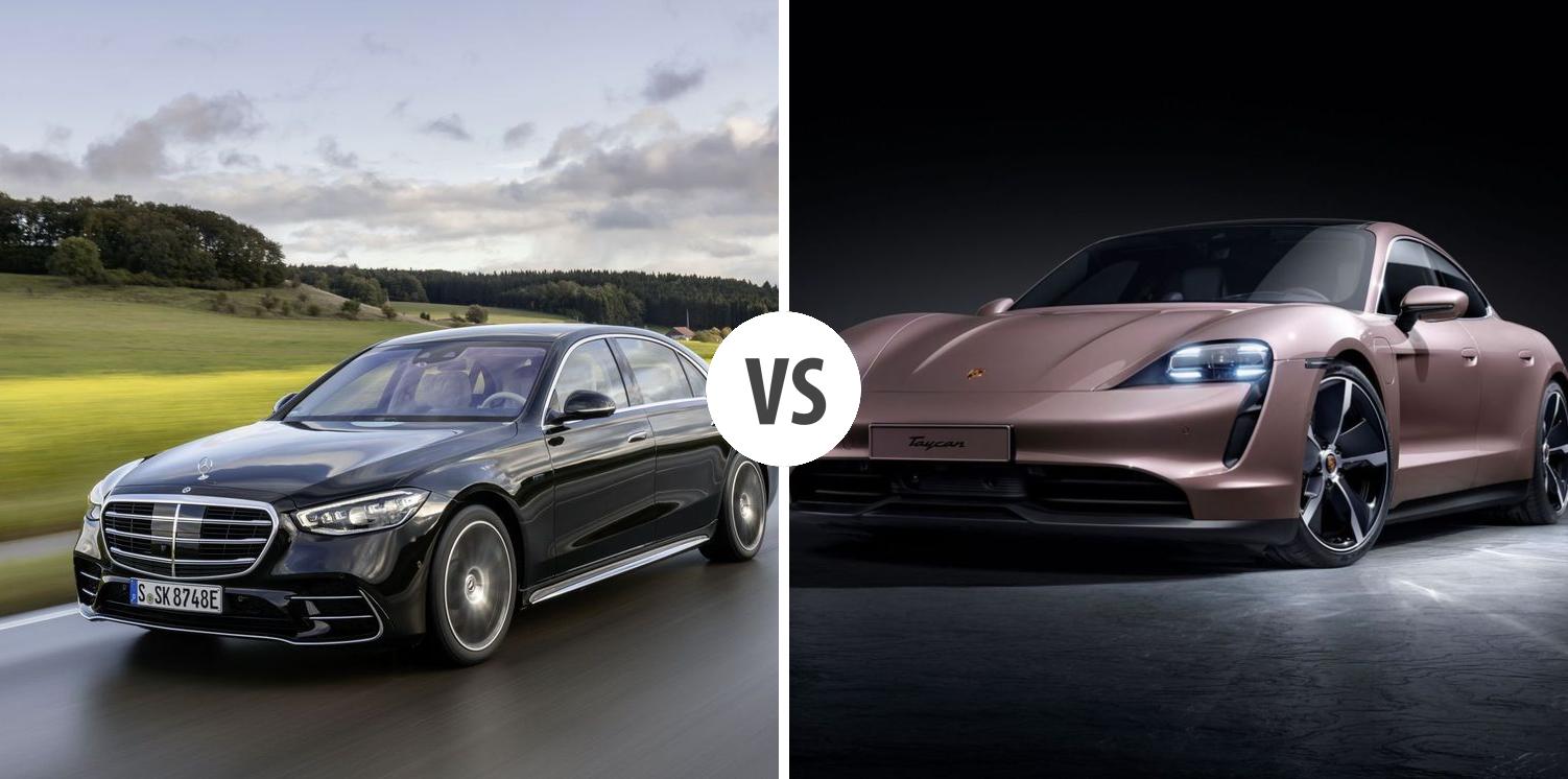 Mercedes S-Class vs Porsche Taycan comparison - differences, prices ...