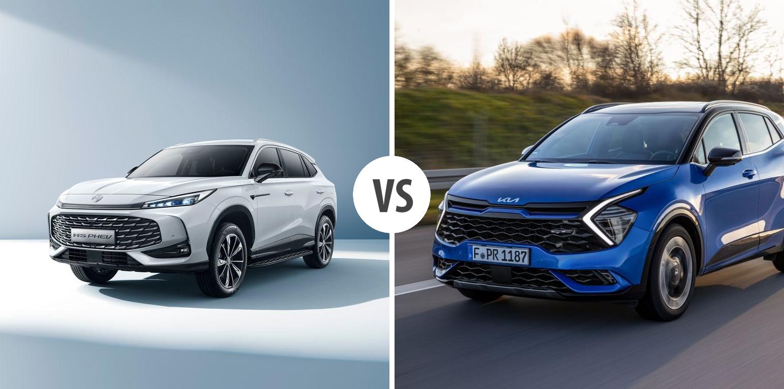 MG HS vs Kia Sportage comparison - differences, prices & technical data