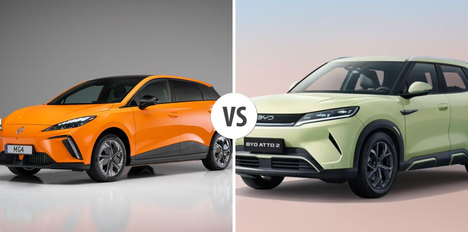 MG MG4 vs BYD Atto 2 comparison - differences, prices & technical data