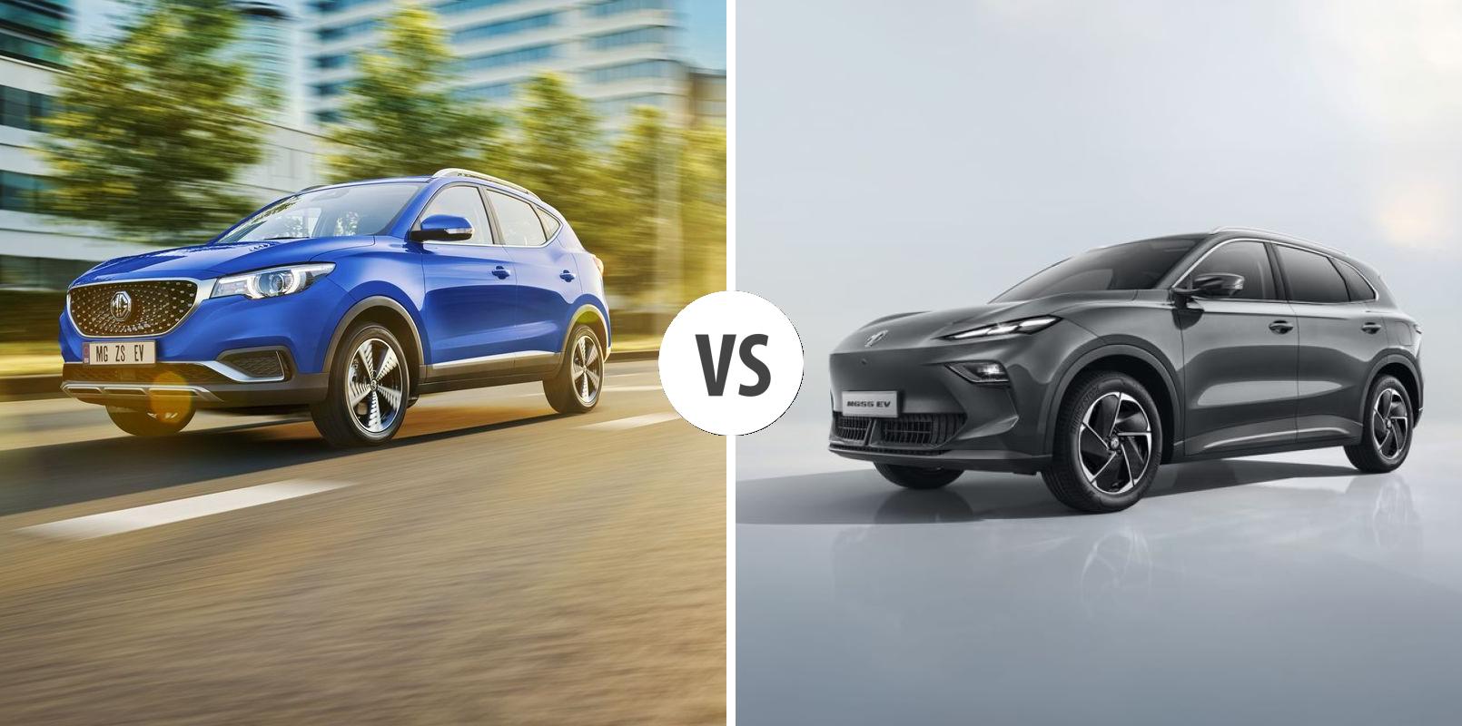 MG ZS vs MG MGS5 EV comparison - differences, prices & technical data