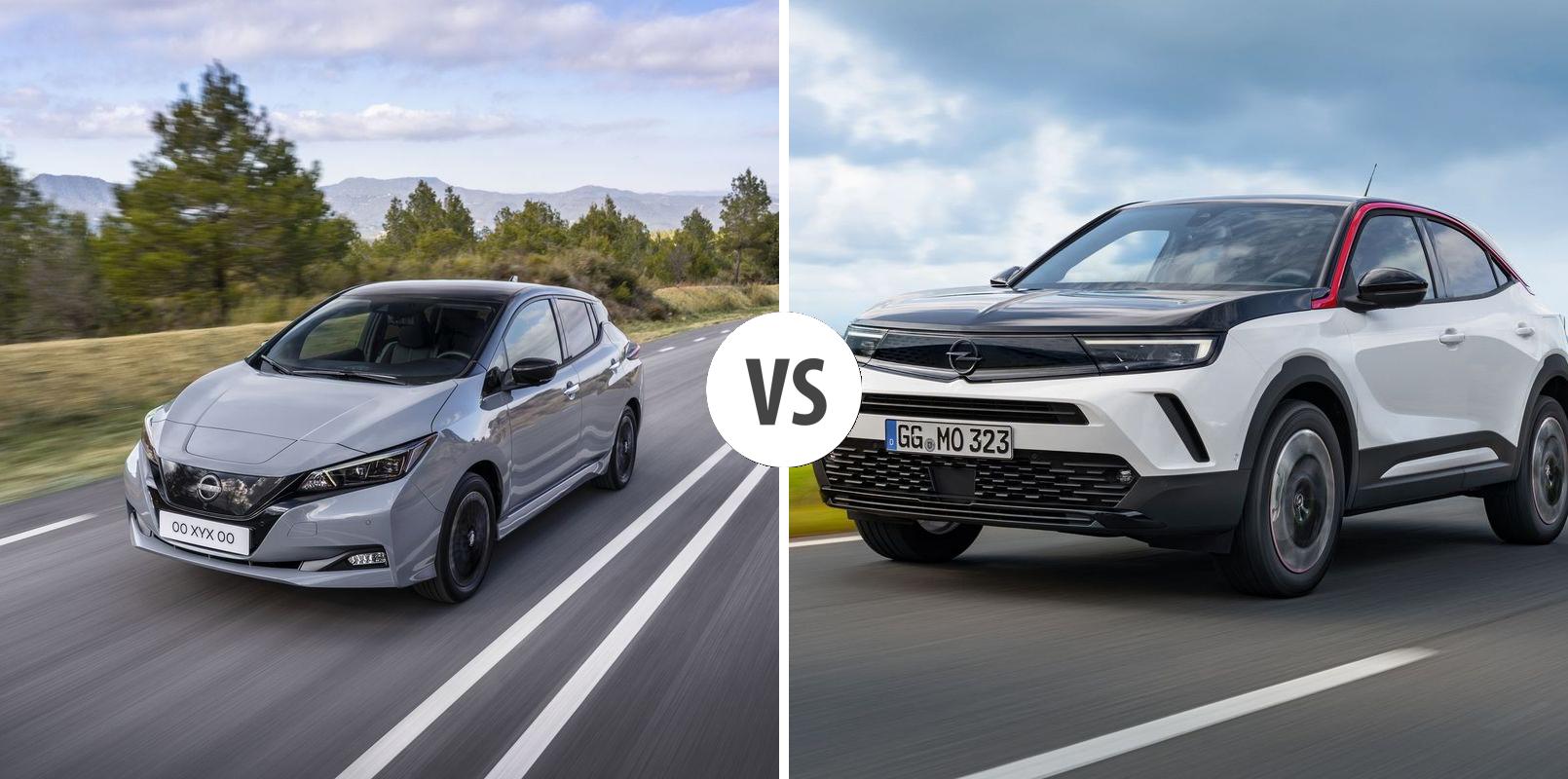 Nissan Leaf vs Vauxhall Mokka comparison - differences, prices ...