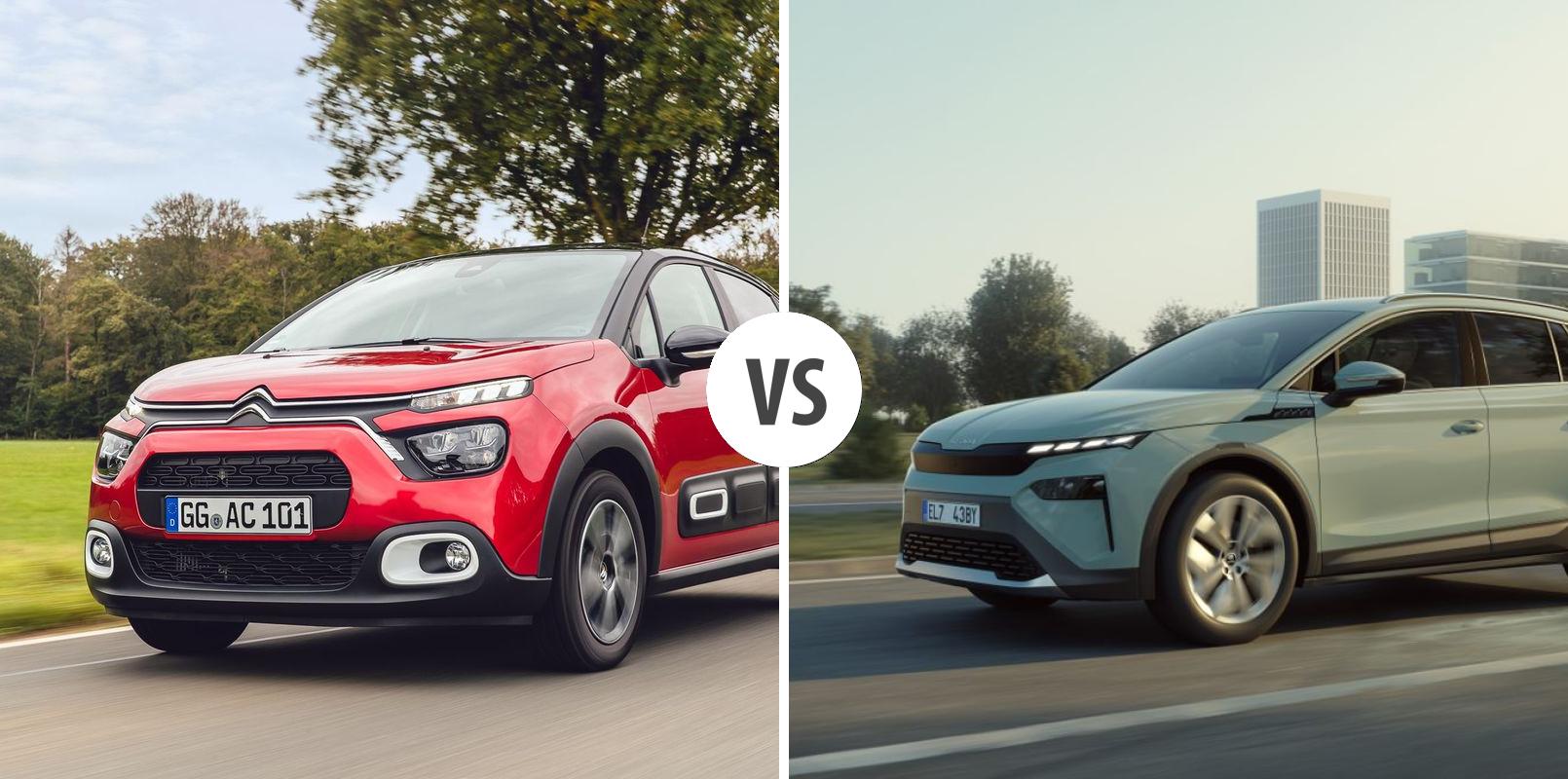 Citroen C3 vs Skoda Elroq comparison - differences, prices & technical data