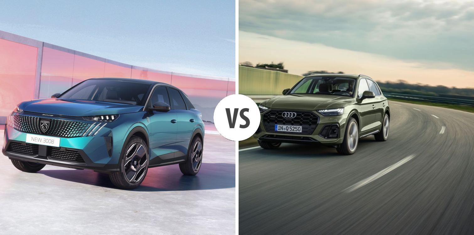 Peugeot 3008 vs Audi Q5 comparison - differences, prices & technical data