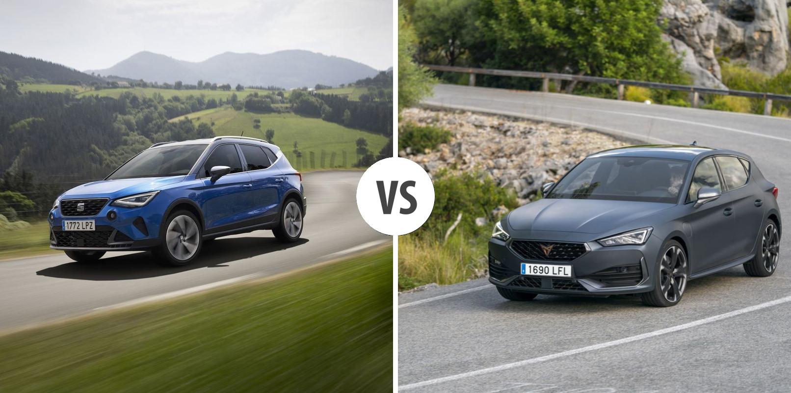 SEAT Arona vs CUPRA Leon - Differences and prices compared