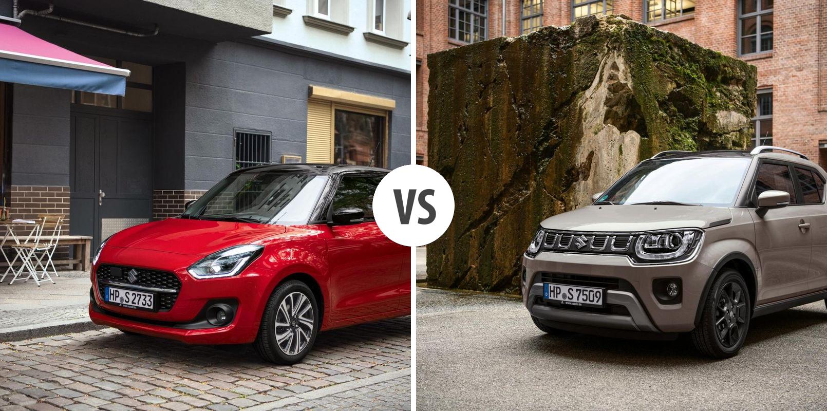 Suzuki Swift vs Suzuki Ignis - Differences and prices compared