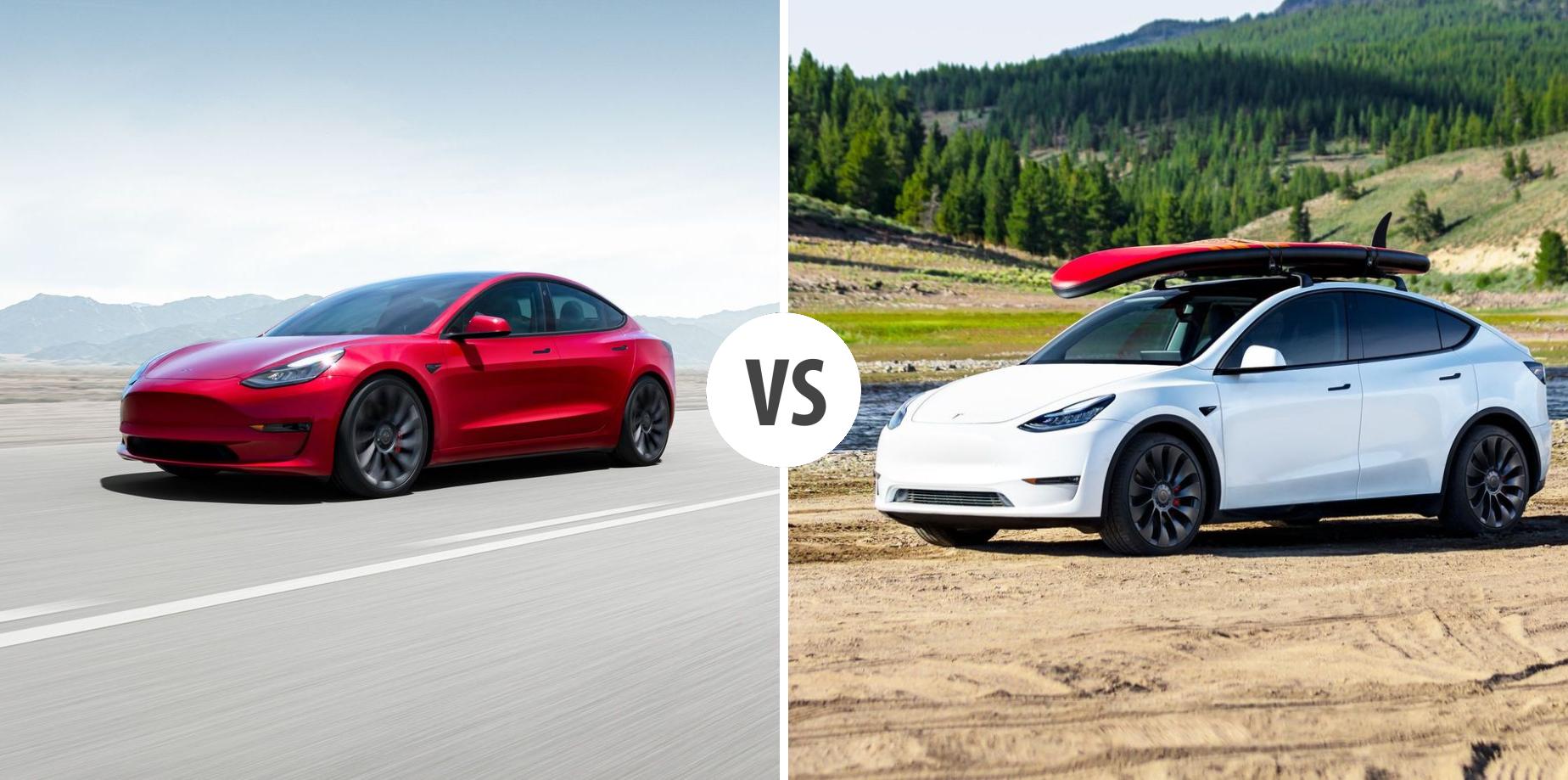 Tesla Model 3 vs Tesla Model Y - Differences and prices compared