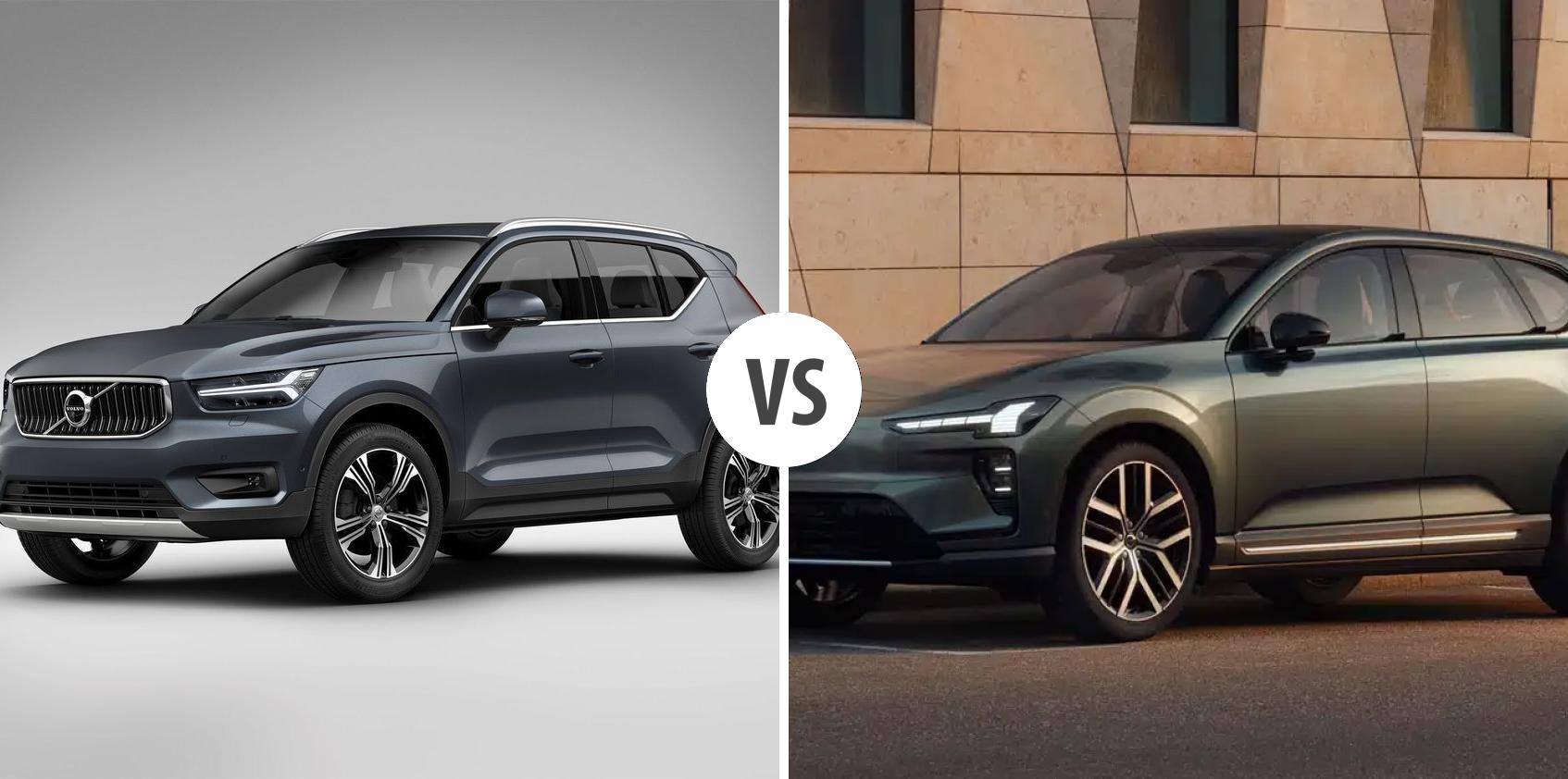 Volvo XC40 vs Volvo EX60 comparison - differences, prices & technical data