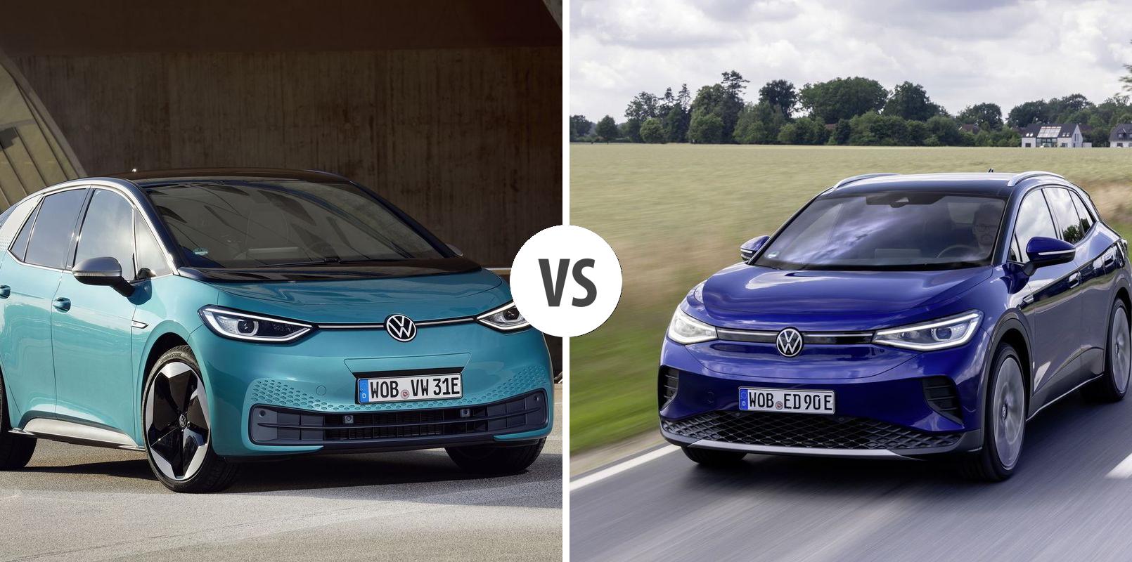 VW ID.3 vs VW ID.4 comparison - differences, prices & technical data