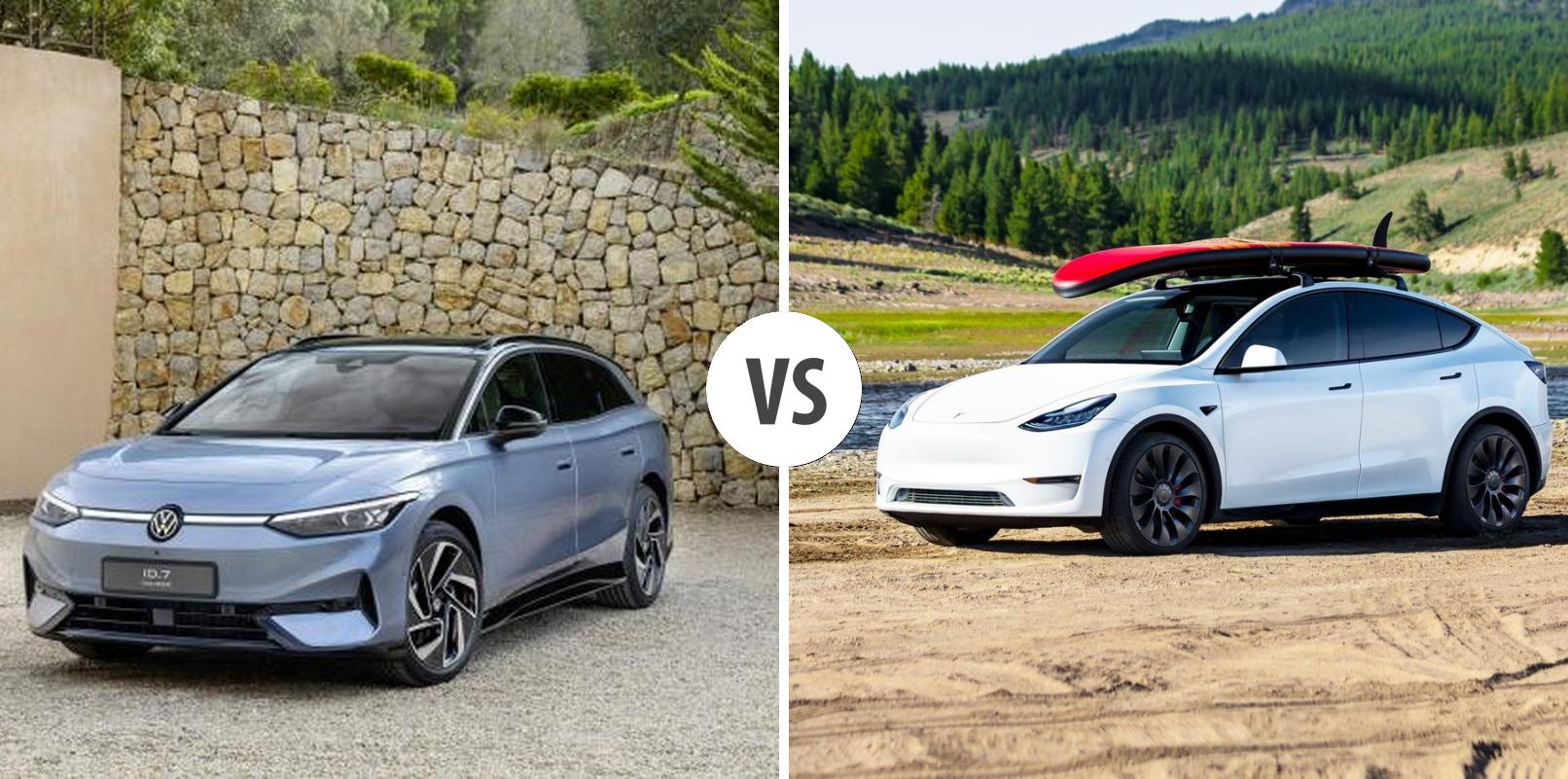 VW ID.7 Touring vs Tesla Model Y comparison - differences, prices ...