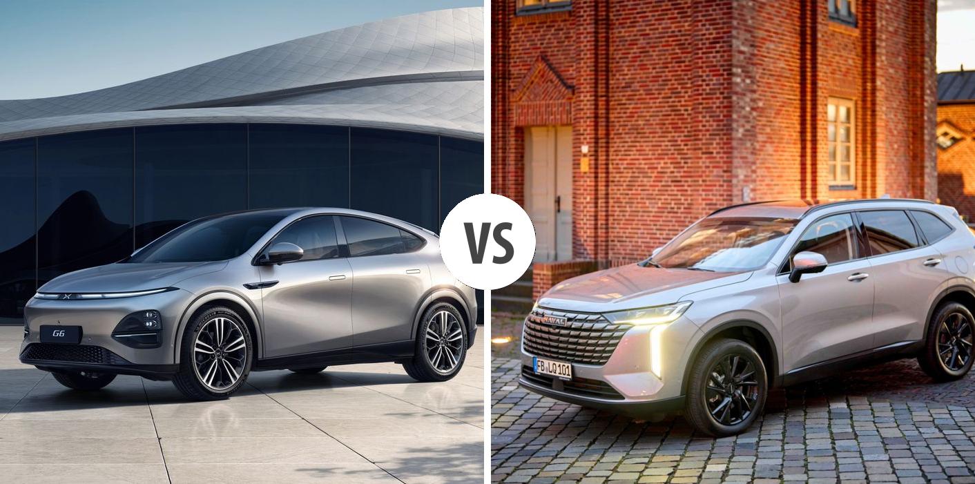 XPeng G6 vs GWM HAVAL H6 comparison - differences, prices & technical data